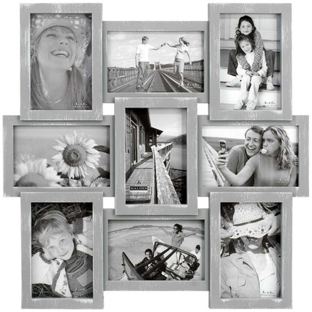 Malden Gray 9 Opening 4x6 Collage Frame – Norman Camera Company